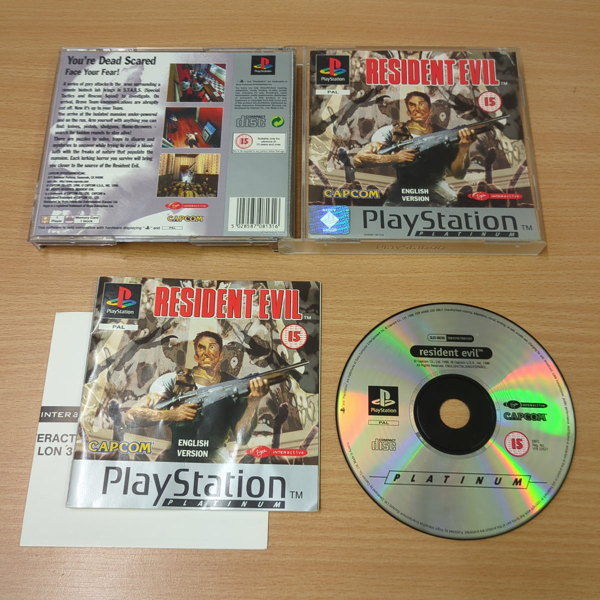 Resident Evil Platinum Sony PS1 game retro game store uk 8BitBeyond