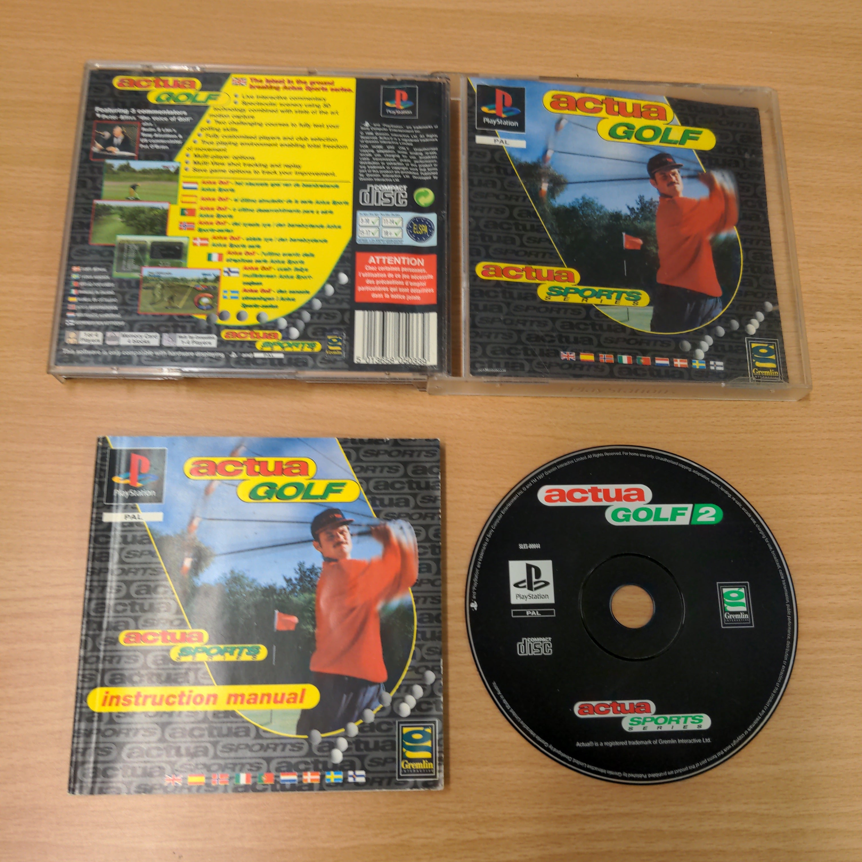 Actua Golf Sony PS1 game – retro game store uk - 8BitBeyond.com