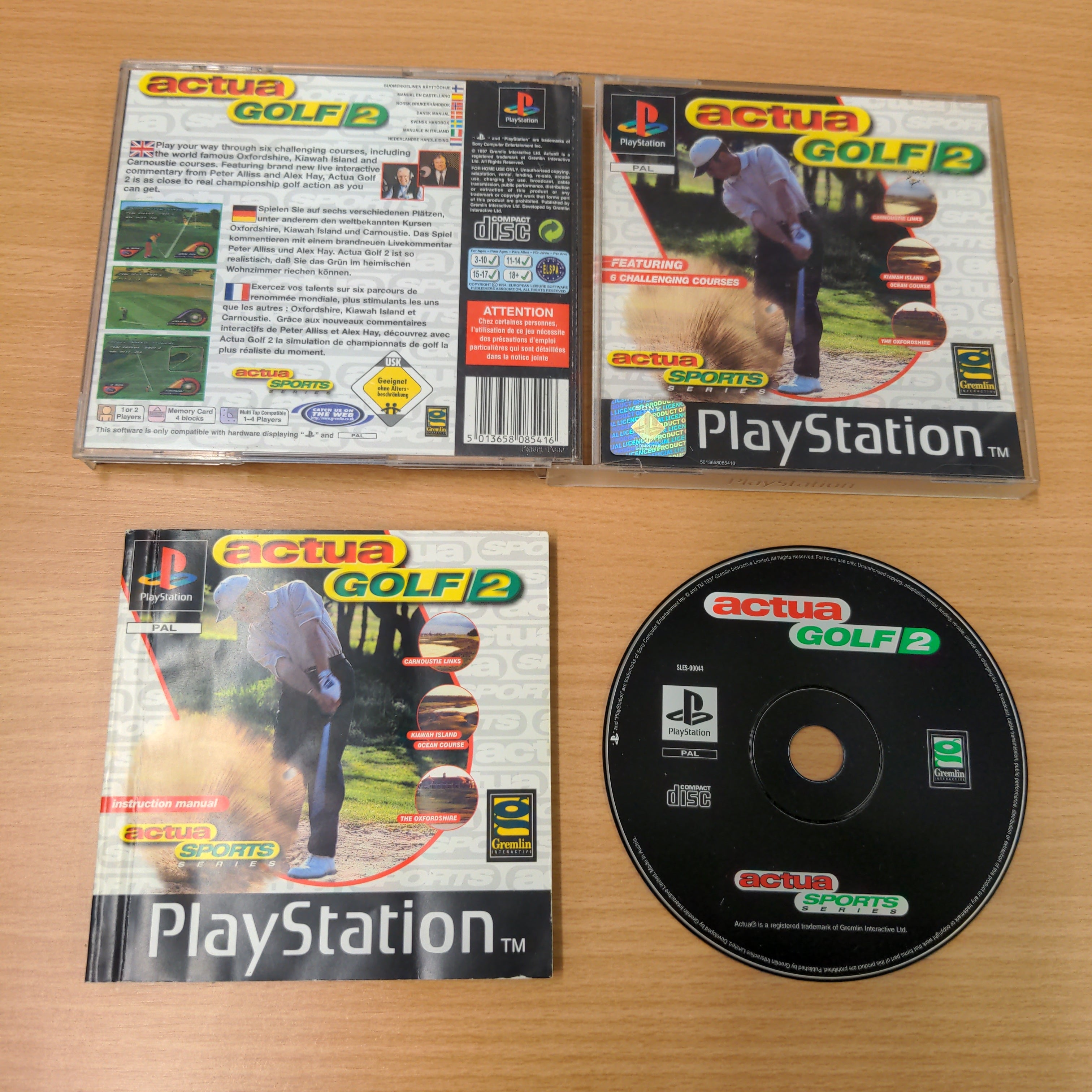 Actua Golf 2 Sony PS1 game – retro game store uk - 8BitBeyond.com
