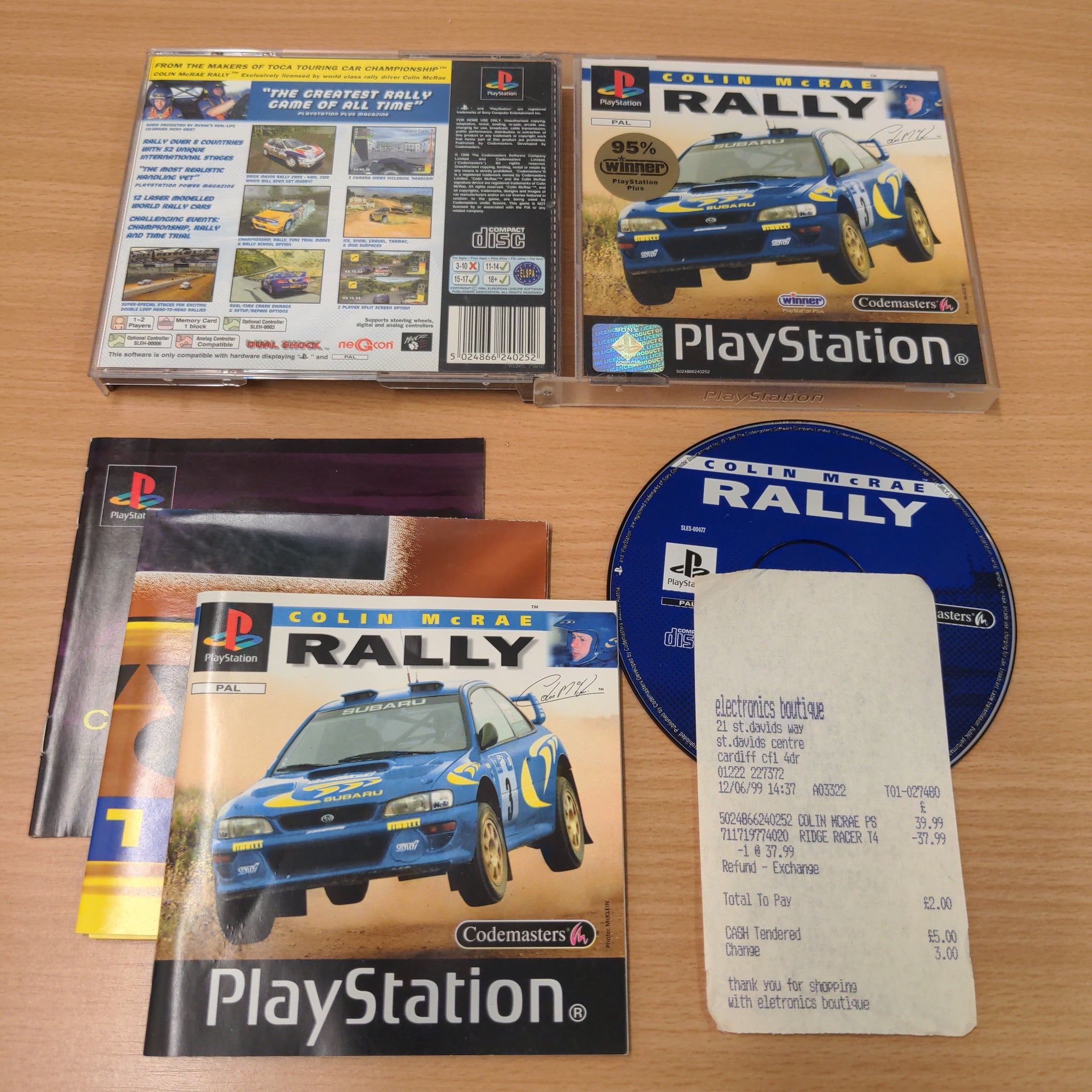 Colin McRae Rally Sony PS1 game – retro game store uk - 8BitBeyond.com
