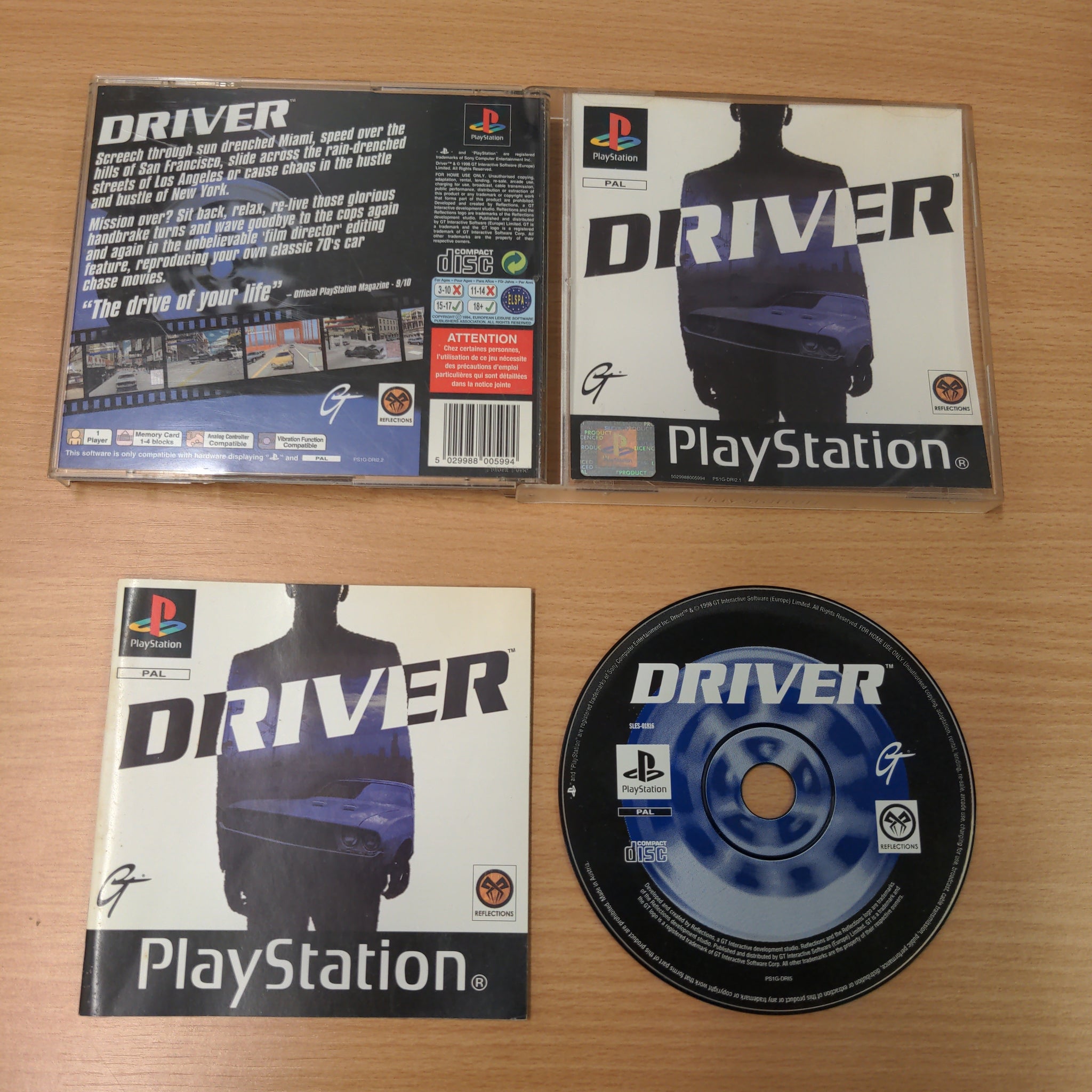 Driver Sony PS1 game – retro game store uk - 8BitBeyond.com