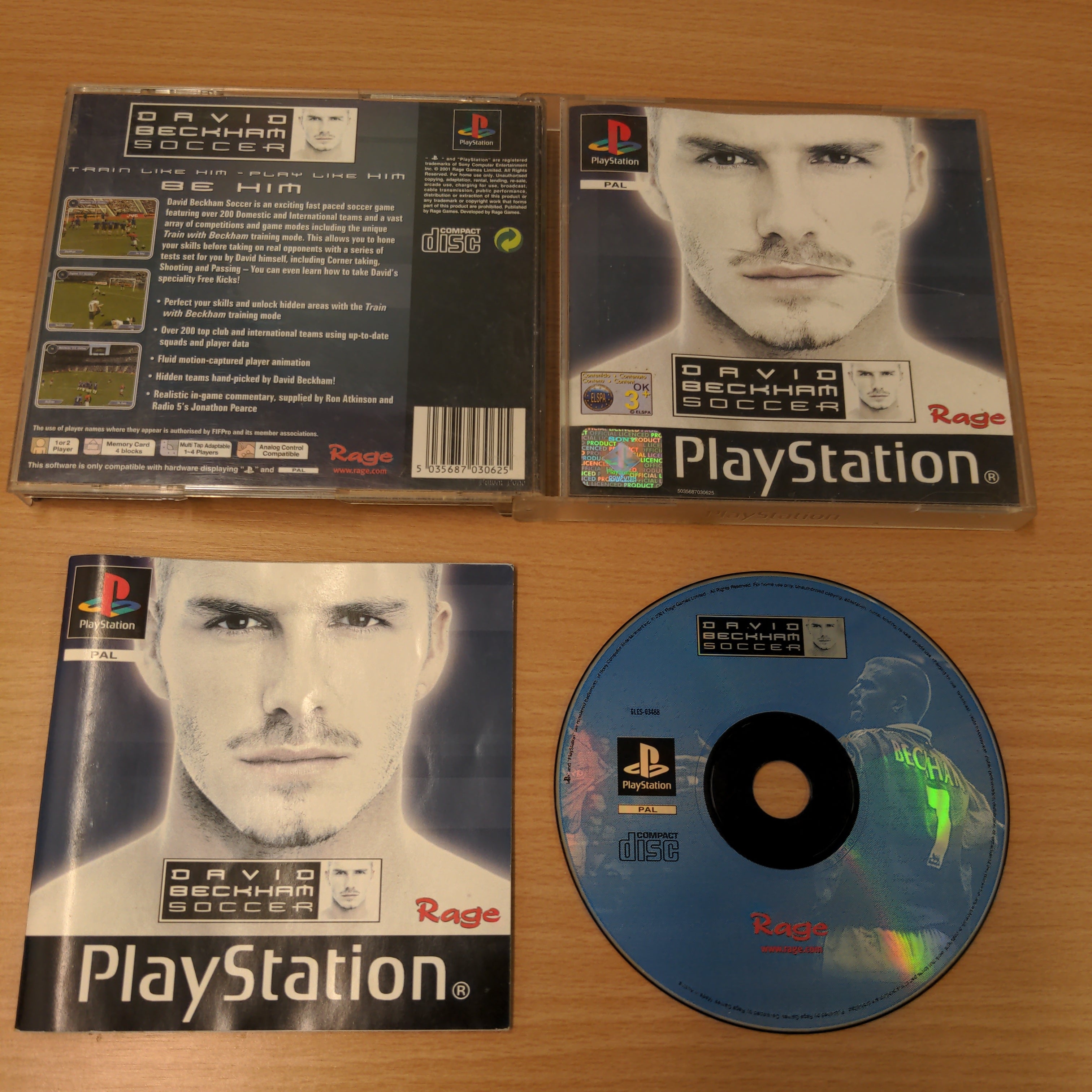 David Beckham Soccer Sony PS1 game – retro game store uk - 8BitBeyond.com