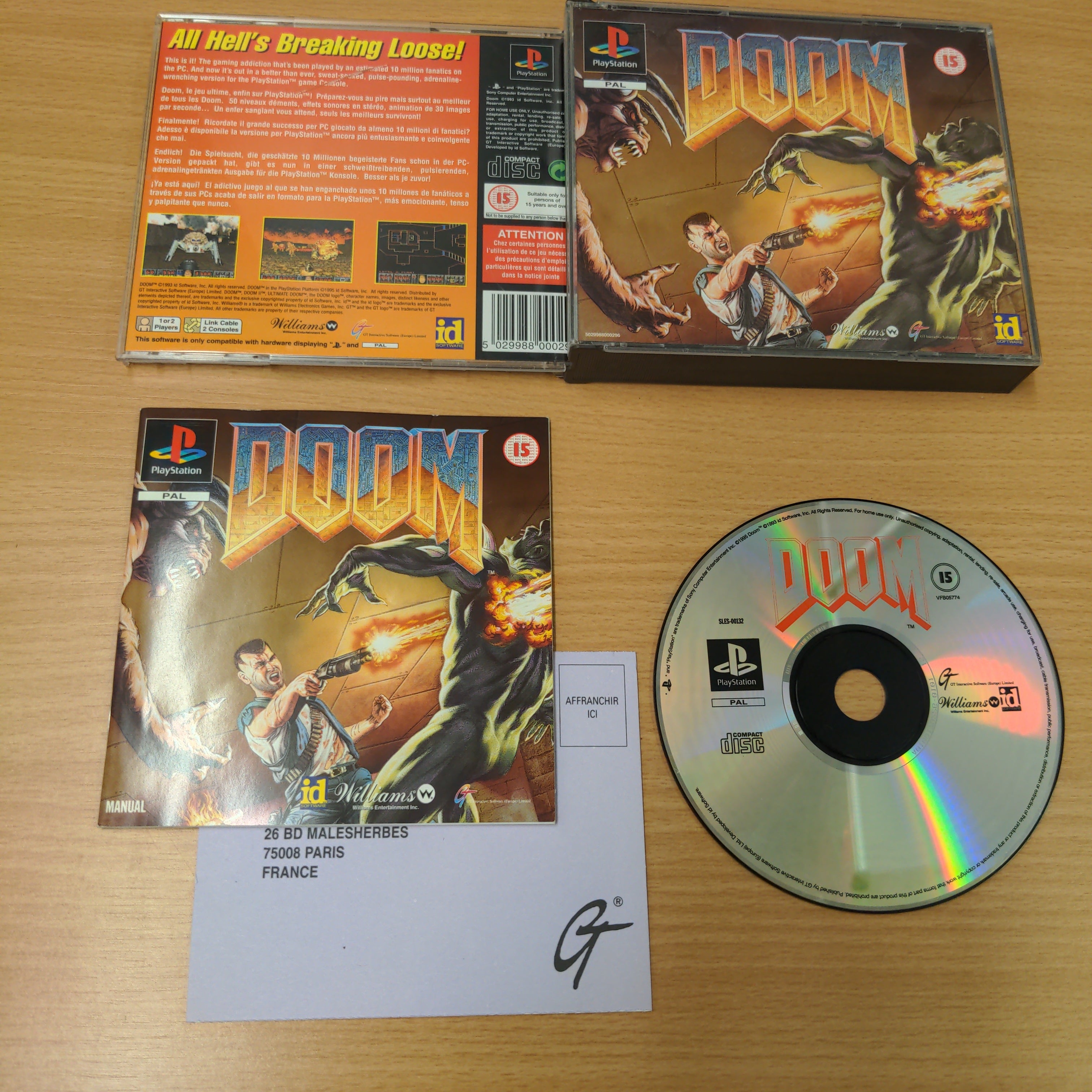 Doom (Big Box) Sony PS1 game – retro game store uk - 8BitBeyond.com