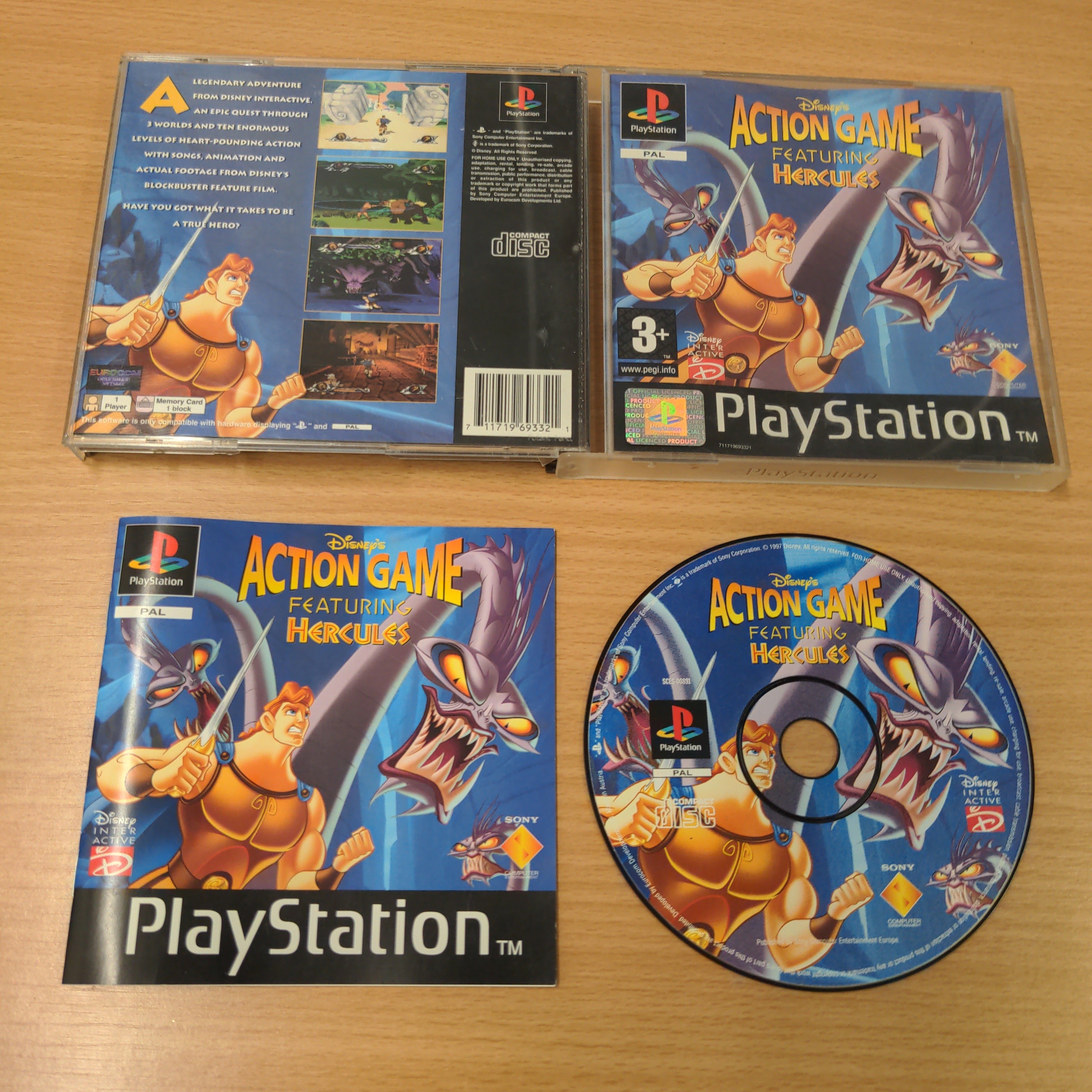 Disney's Action Game Featuring Hercules Sony PS1 game – retro game ...