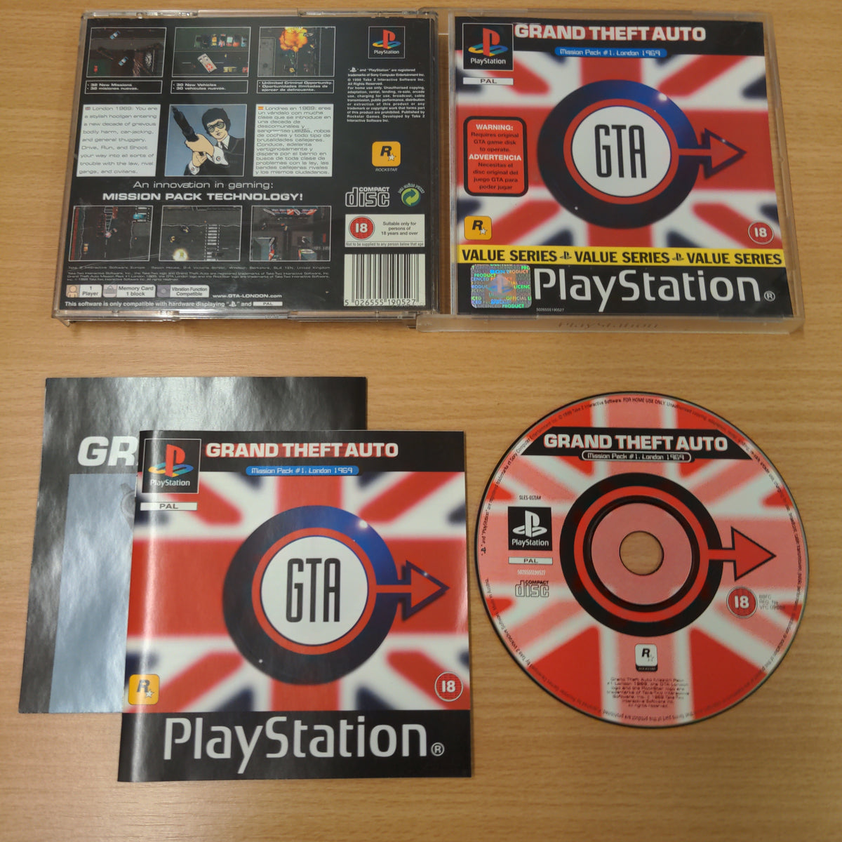 Grand Theft Auto Mission Pack #1 London (Value Series) Sony ps1 game ...