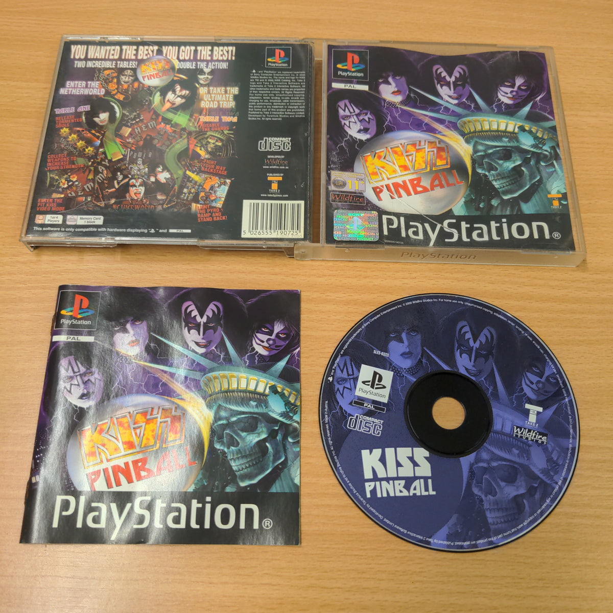 KISS Pinball Sony PS1 game – retro game store uk - 8BitBeyond.com