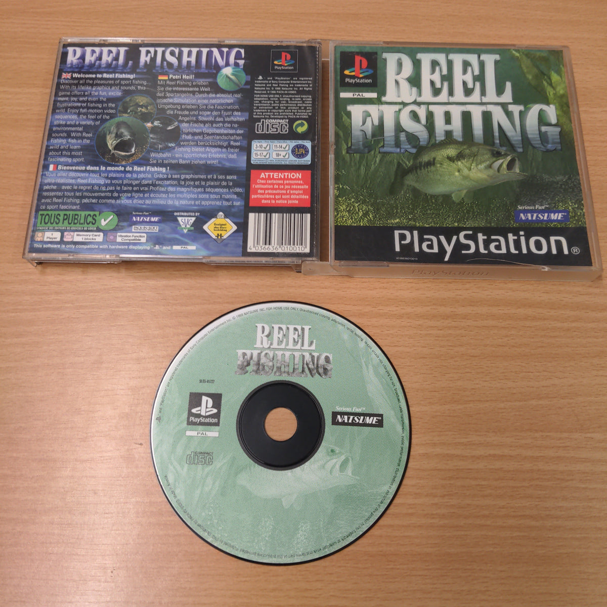 Reel Fishing Sony PS1 game – retro game store uk - 8BitBeyond.com