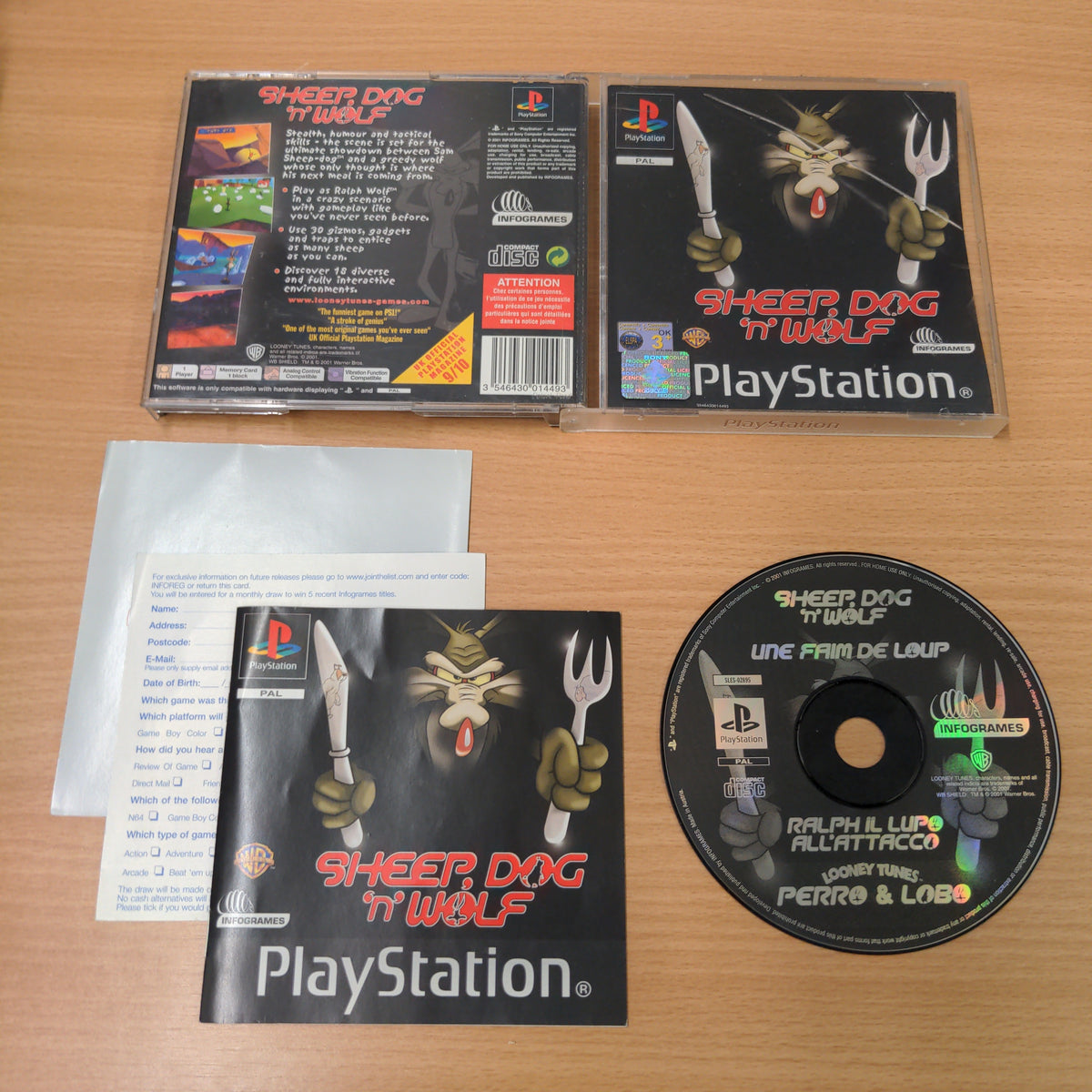 Sheep, Dog 'n' Wolf Sony PS1 game – retro game store uk - 8BitBeyond.com