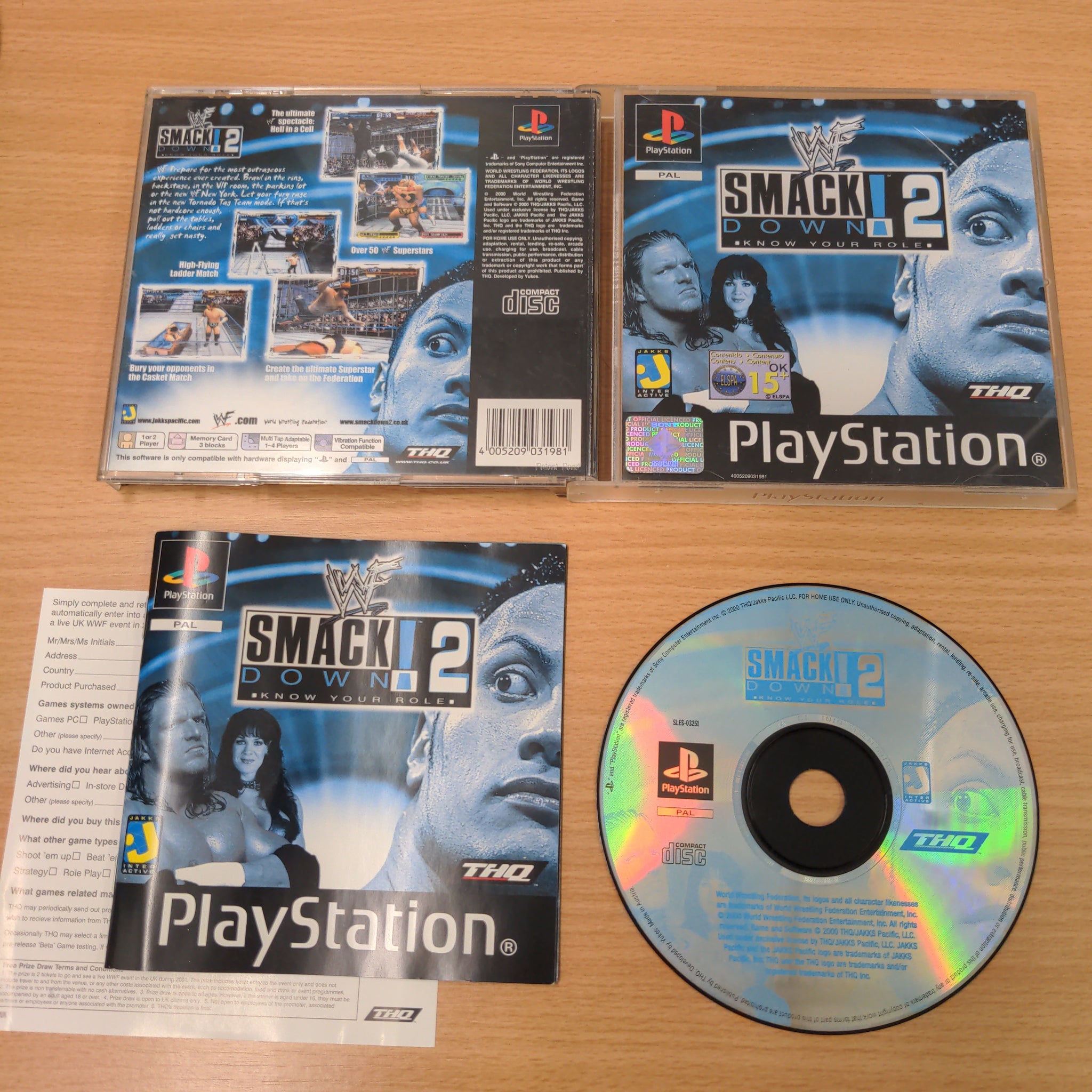 WWF Smackdown 2 Know Your Role Sony PS1 game – retro game store uk ...