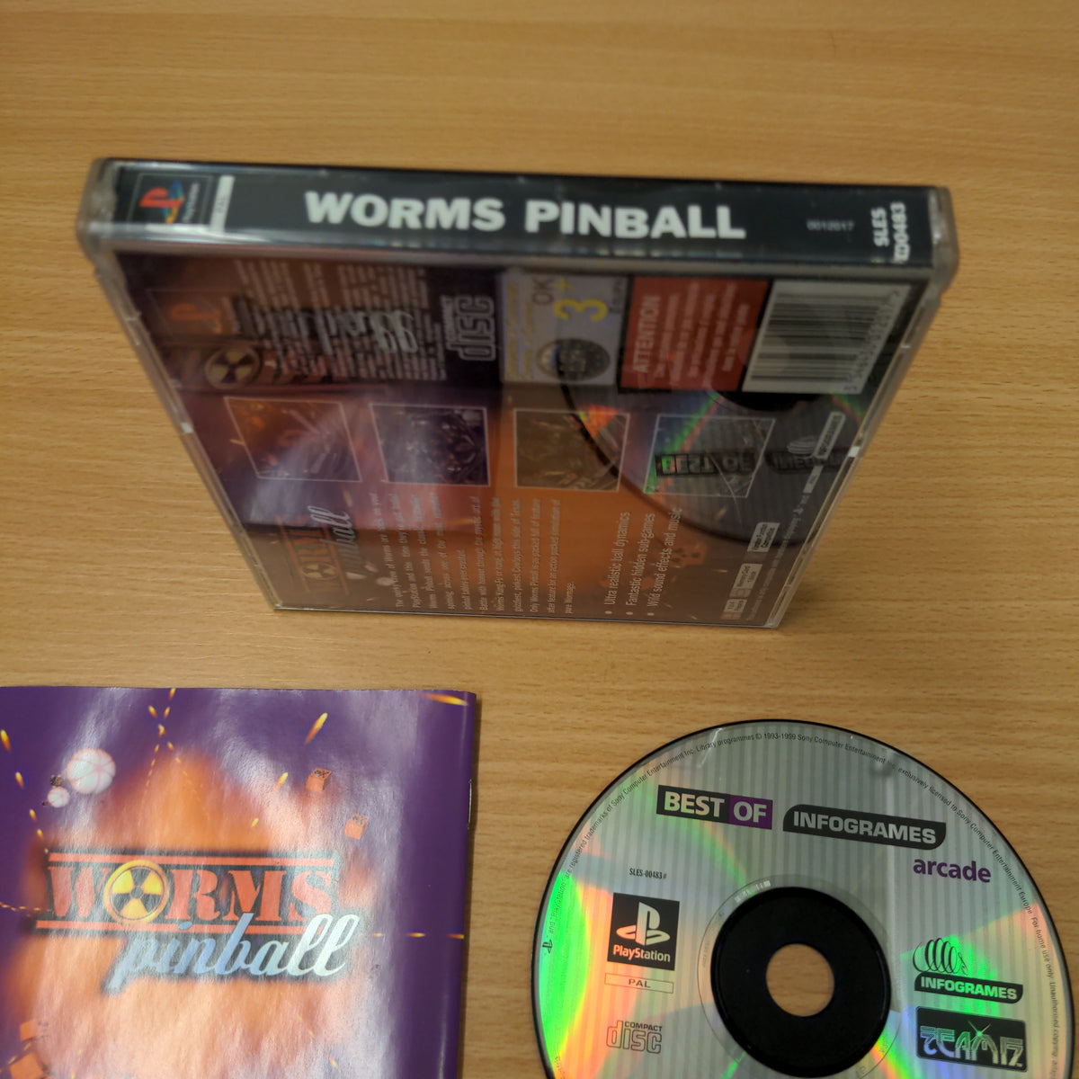 Worms Pinball (Best of Infogrames) Sony PS1 game – retro game store uk ...