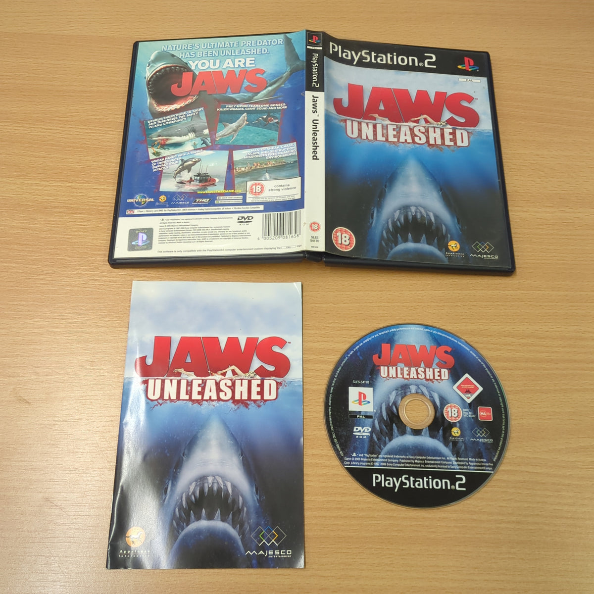 Jaws Unleashed Sony PS2 game – retro game store uk - 8BitBeyond.com