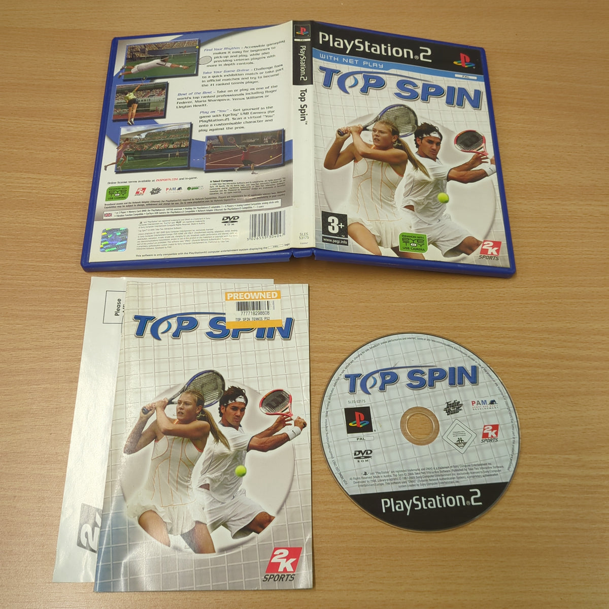 Top Spin Sony PS2 game – retro game store uk - 8BitBeyond.com
