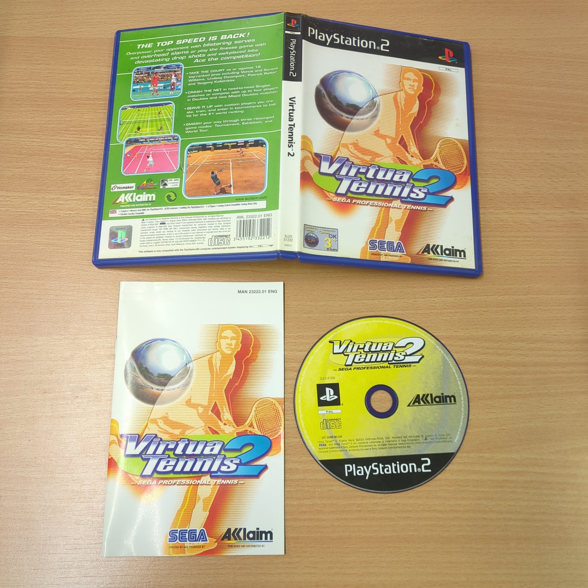 Virtua Tennis 2 Sony PS2 game – retro game store uk - 8BitBeyond.com