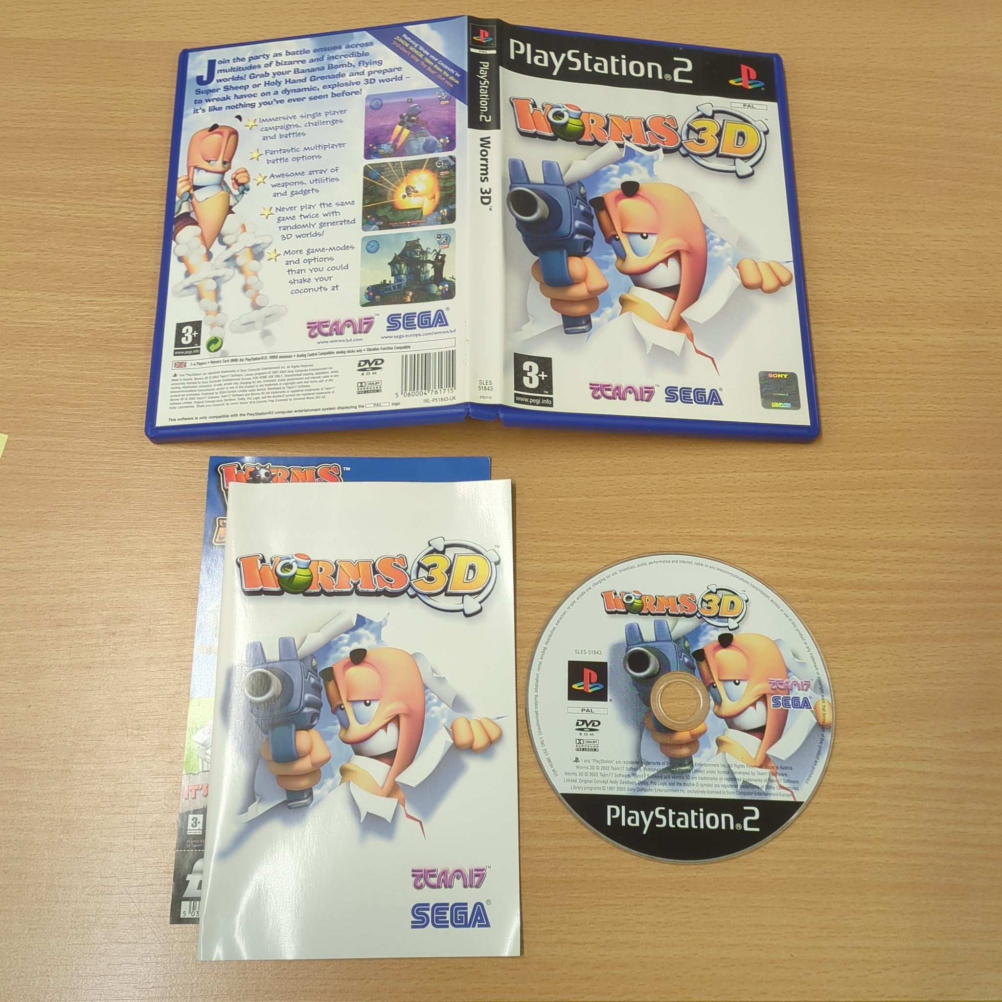 Worms 3D Sony PS2 game – retro game store uk - 8BitBeyond.com