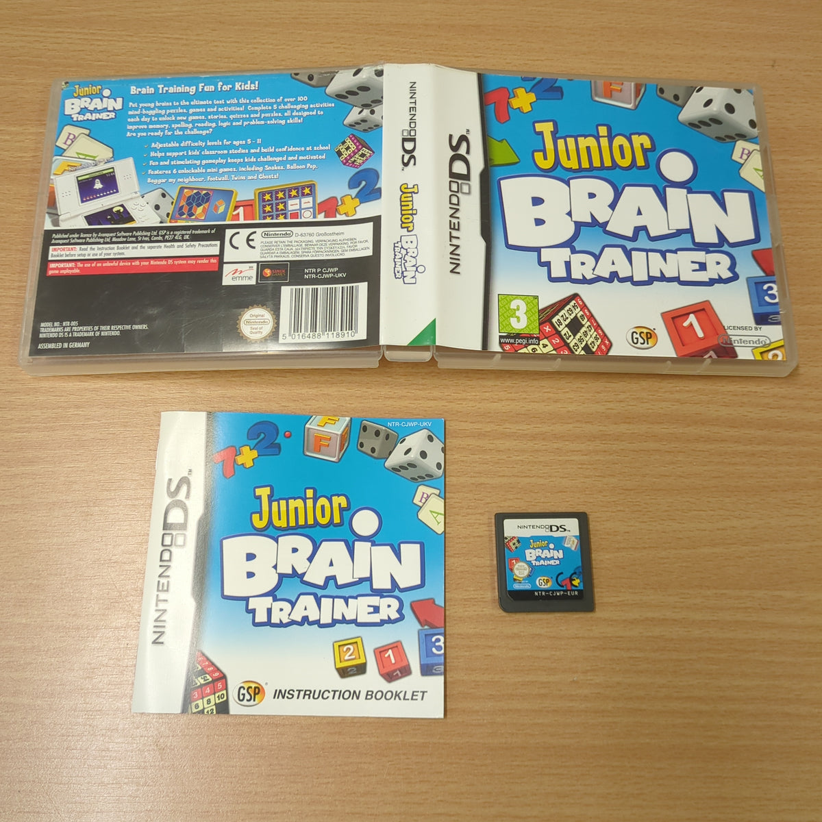 Junior Brain Trainer Nintendo DS game – retro game store uk ...