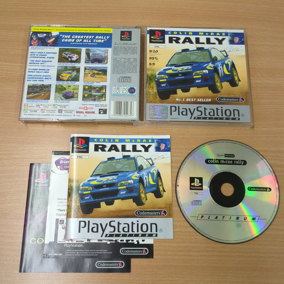 Colin McRae Rally Platinum Sony PS1 game – retro game store uk ...