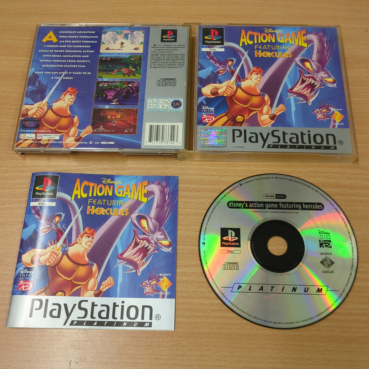 Disney's Action Game Featuring Hercules Platinum Sony PS1 game – retro ...