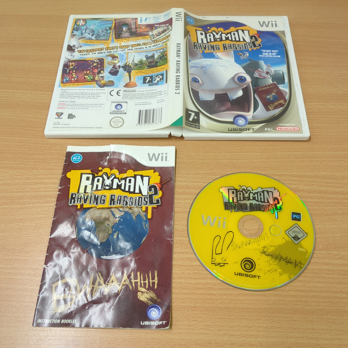 Rayman Raving Rabbids 2Nintendo Wii Game Complete + tested 8bitbeyond ...