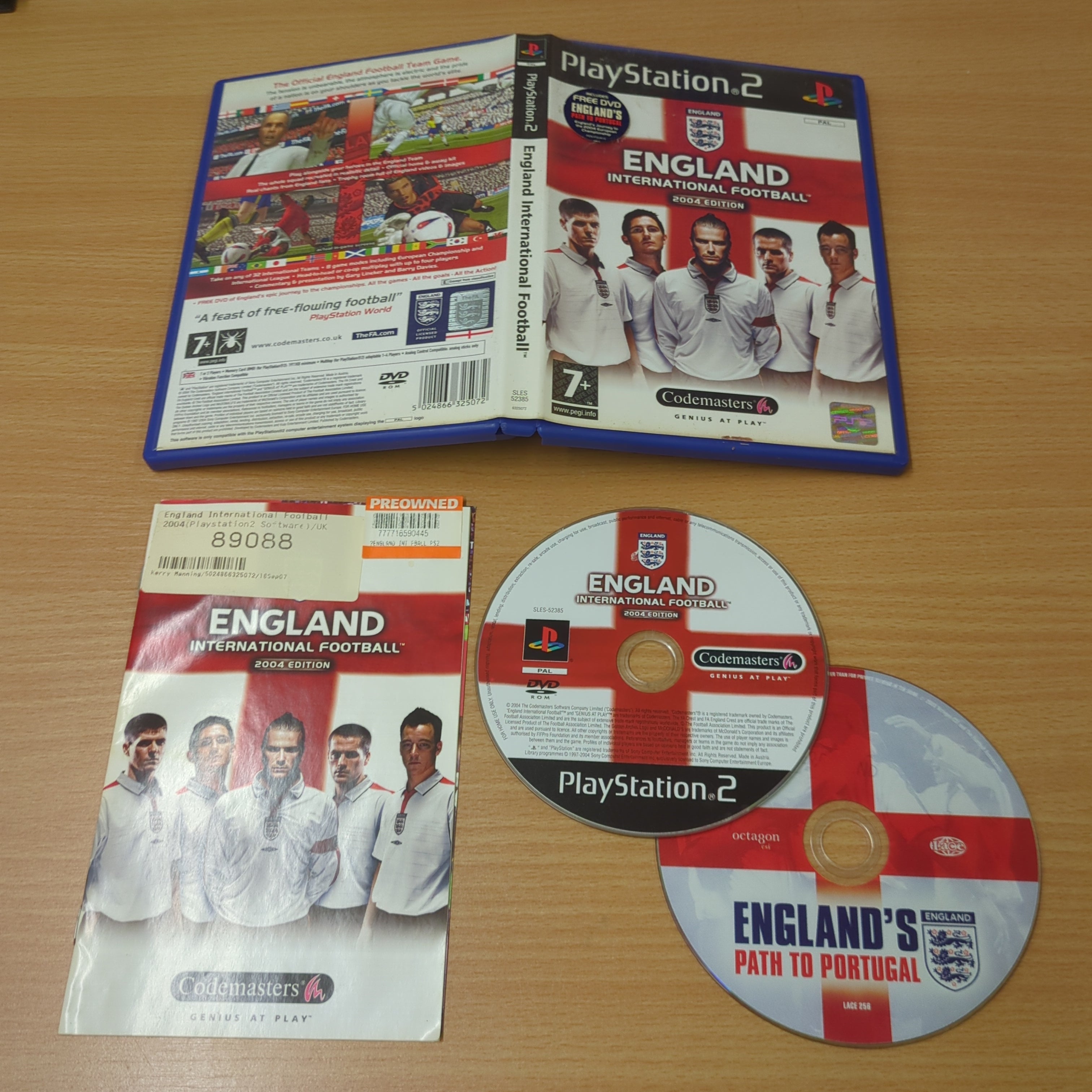 England International Football Sony PS2 game – retro game store uk ...