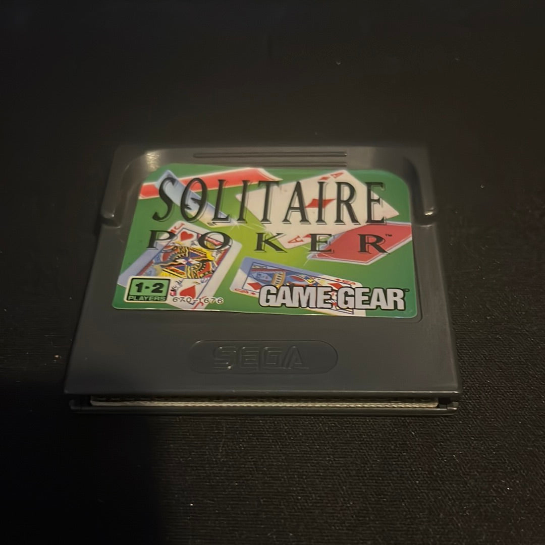 Solitaire poker Sega game gear cart only – retro game store uk ...