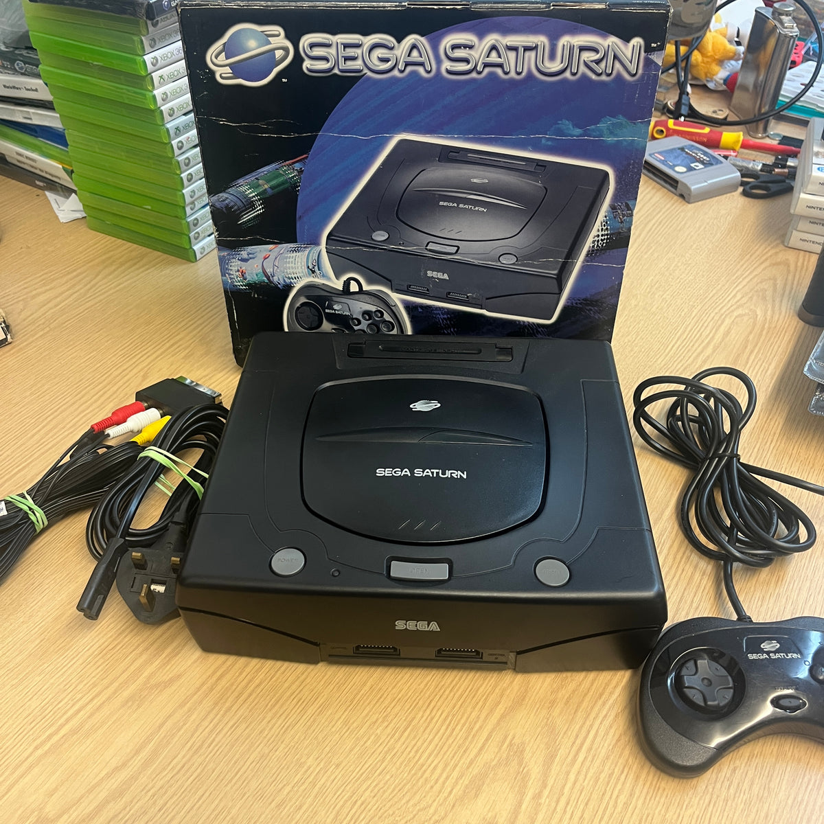 Saturn model 2 boxed console 99.99 8BitBeyond – retro game store uk ...