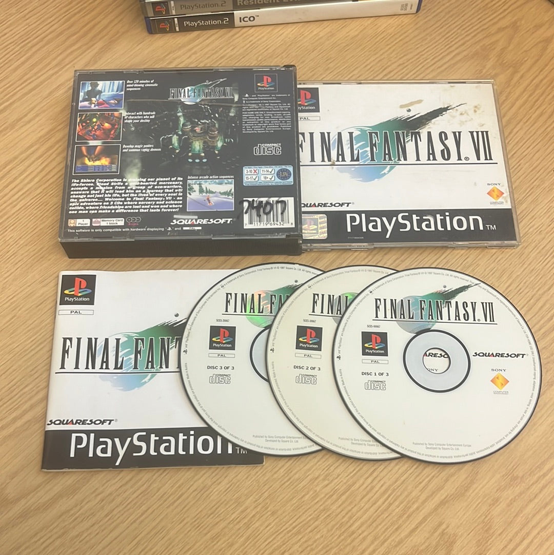 Final Fantasy VII Sony PS1 game – retro game store uk - 8BitBeyond.com