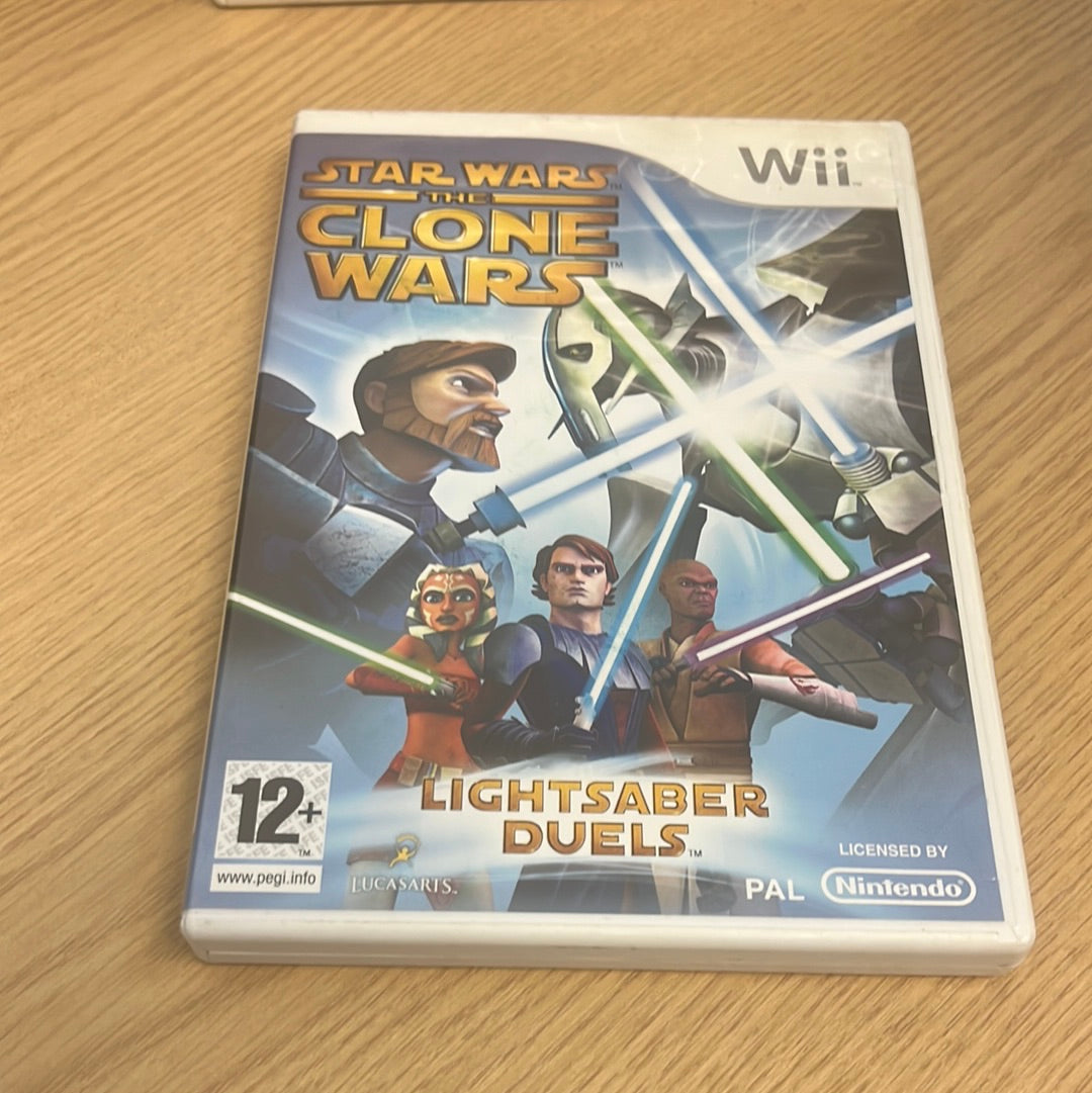 Star Wars: The Clone Wars Lightsaber DuelsNintendo Wii Game Complete ...
