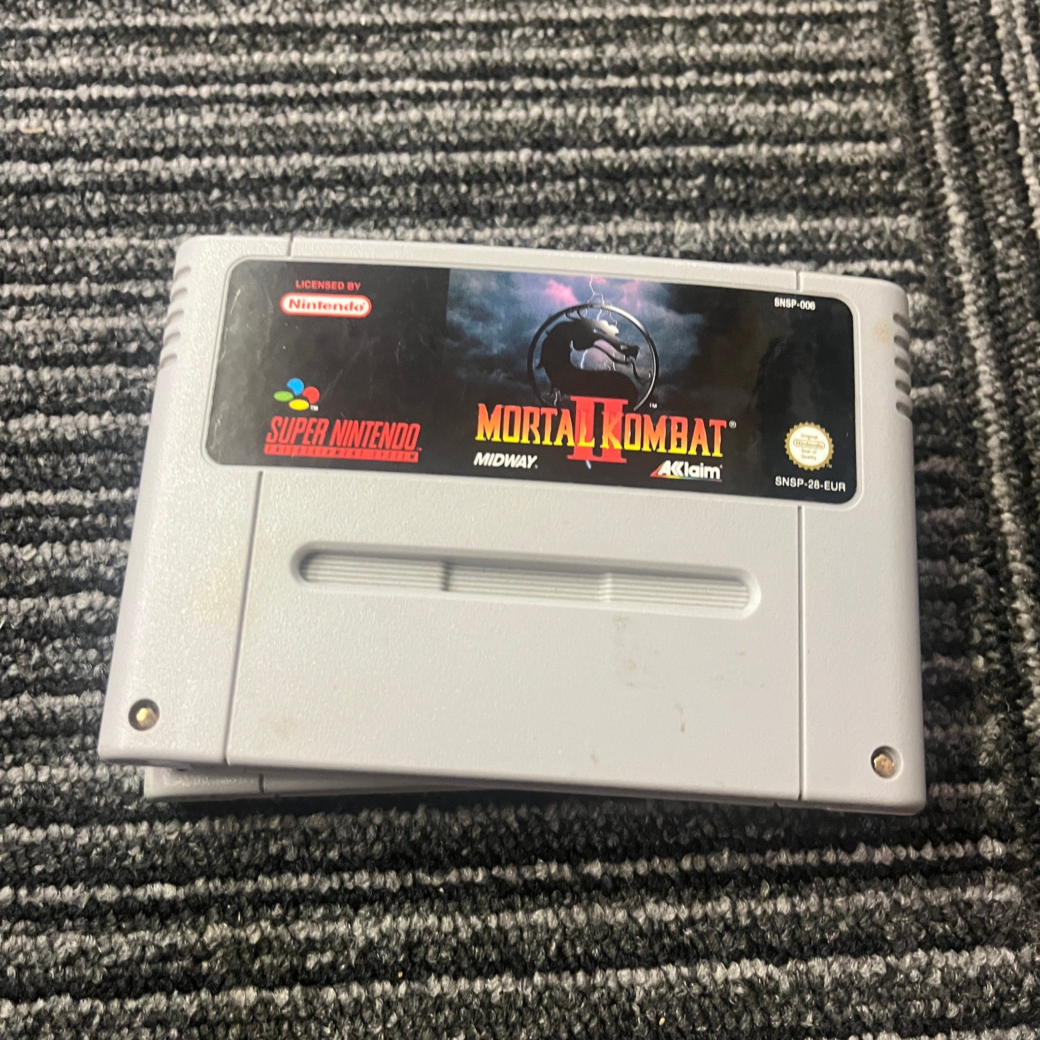 Mortal Kombat II Snes game cart only – retro game store uk - 8BitBeyond.com