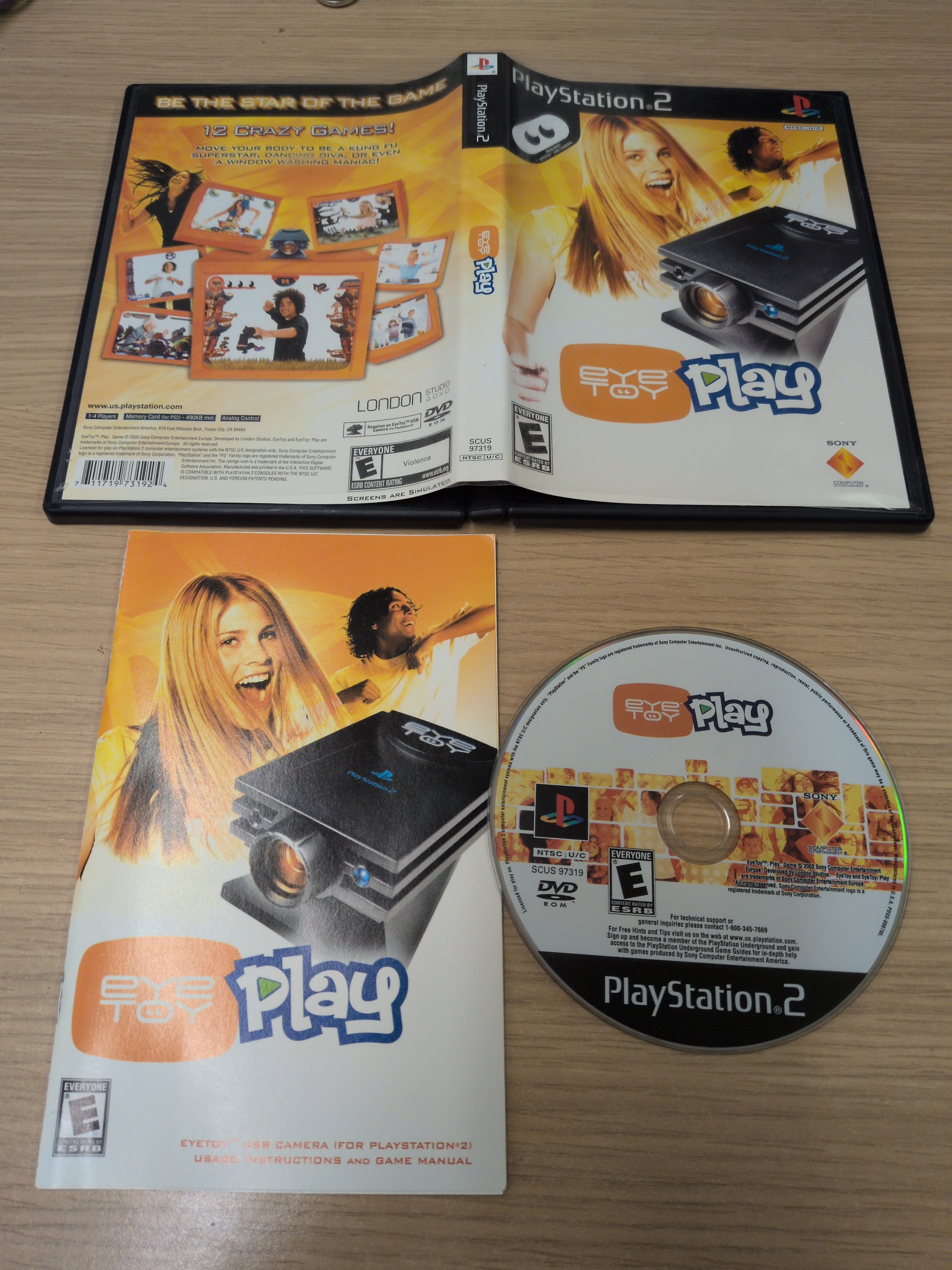 Eye Toy Play Sony PS2 game NTSC – retro game store uk - 8BitBeyond.com