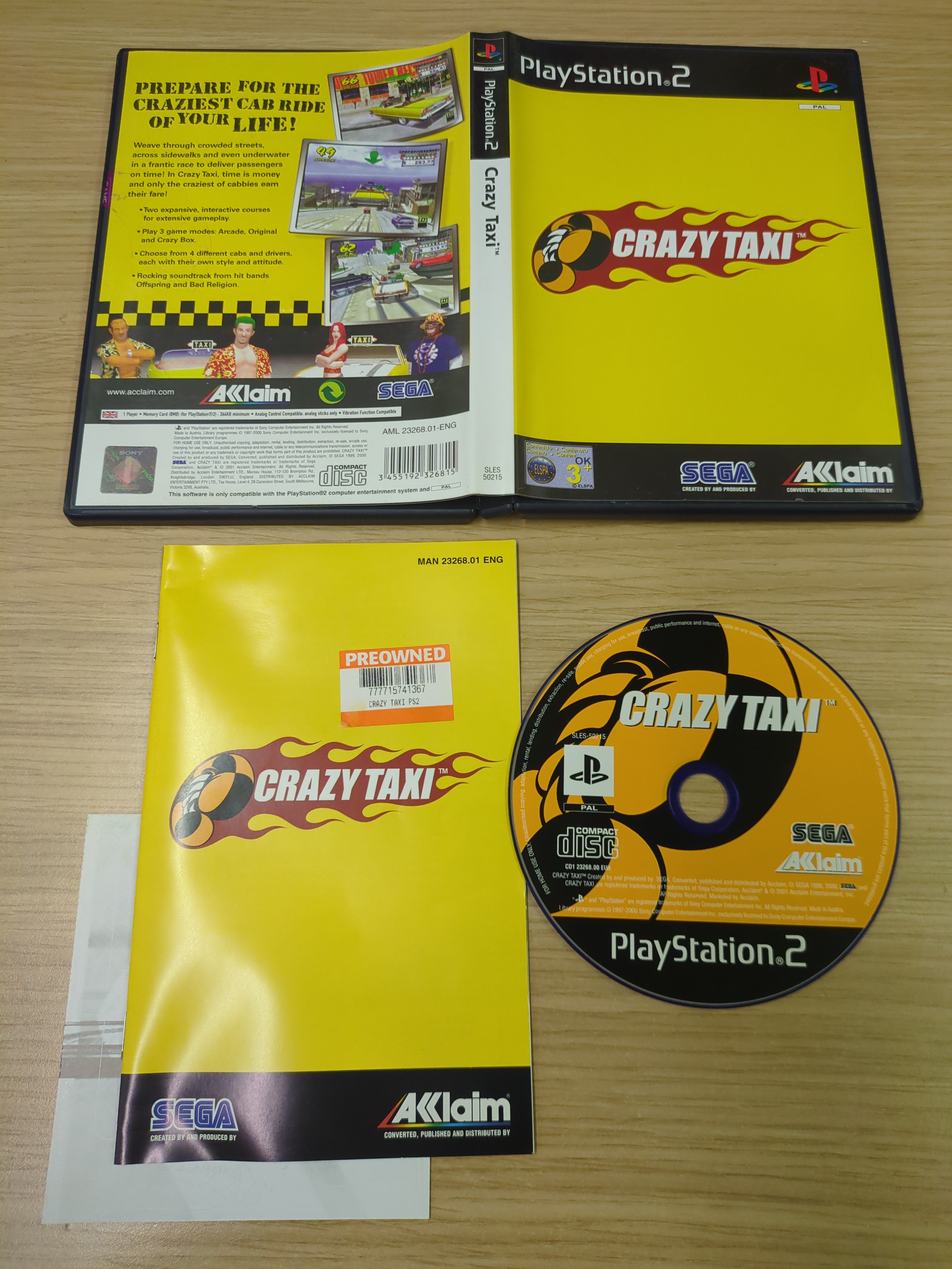 Crazy Taxi Sony PS2 game – retro game store uk - 8BitBeyond.com