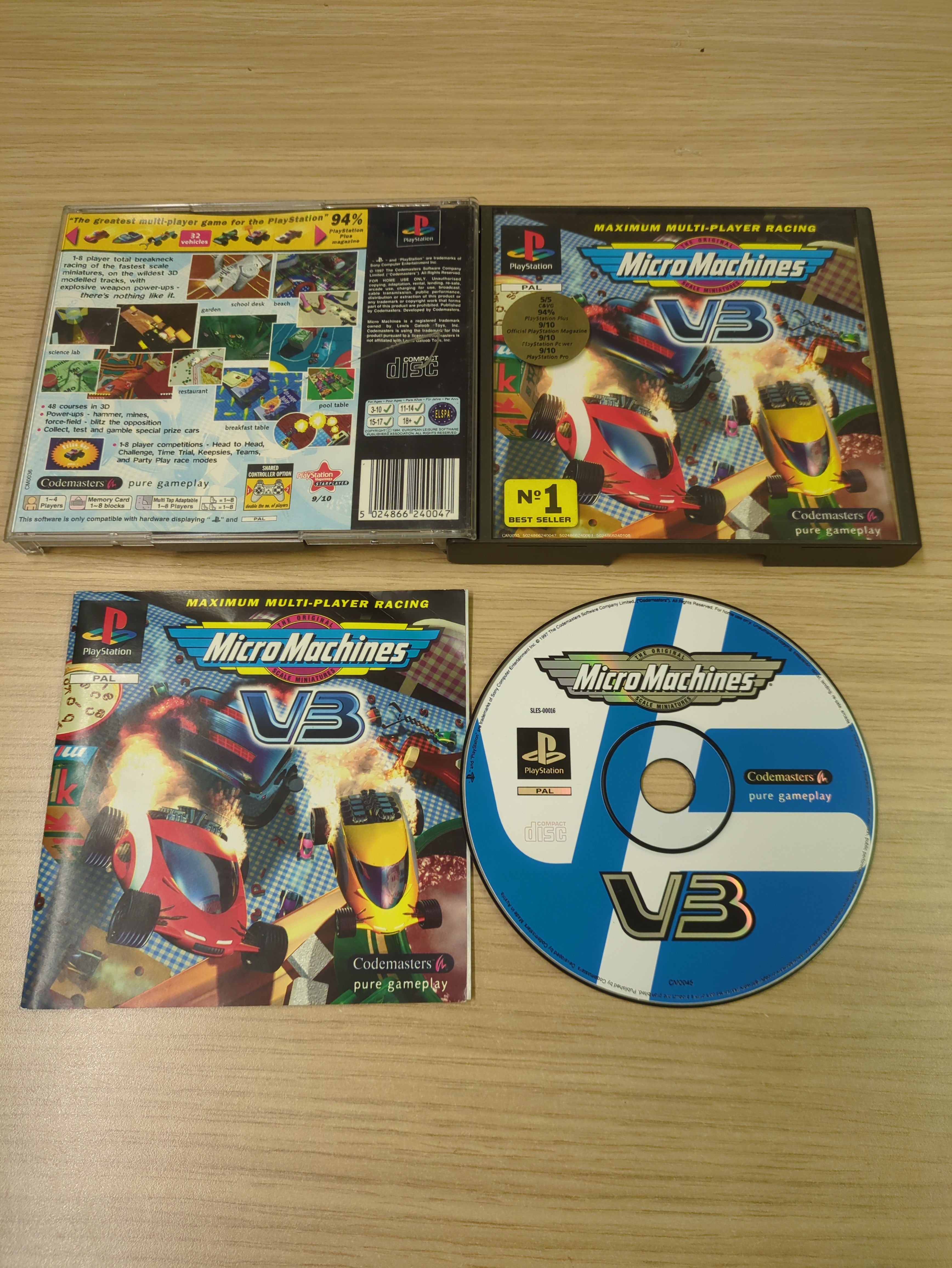 Micro Machines V3 Sony PS1 game – retro game store uk - 8BitBeyond.com