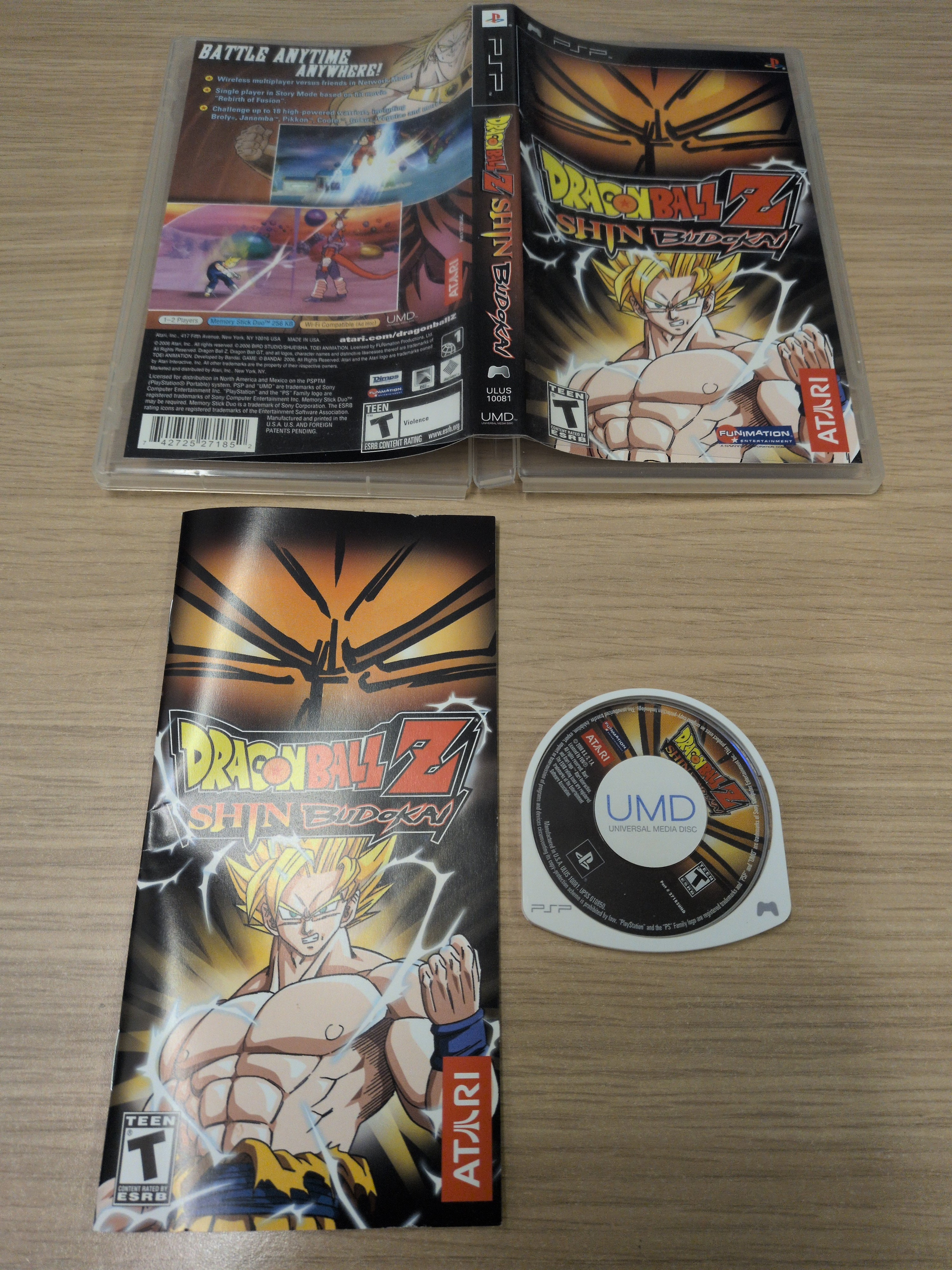 Dragon Ball Z Shin Budokai NTSC Sony PSP game – retro game store uk ...