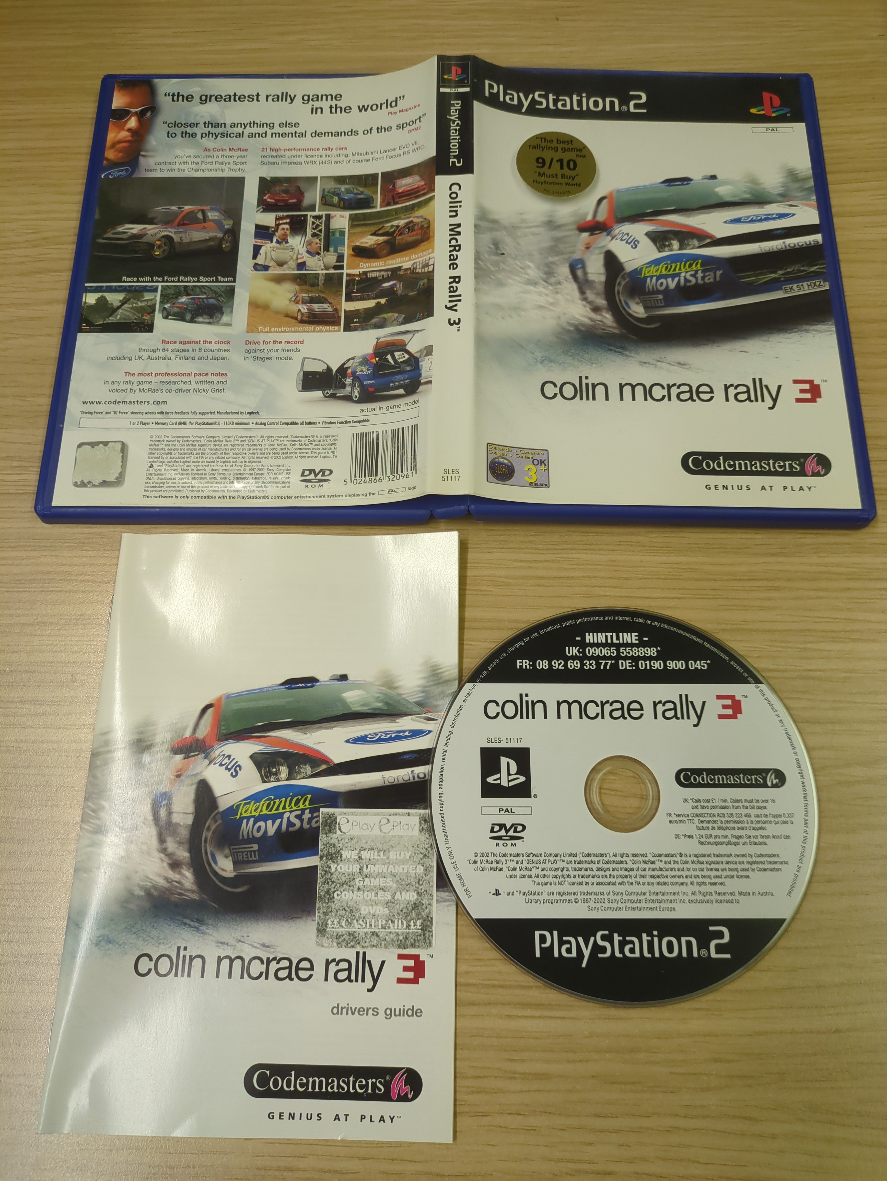 Colin Mcrae Rally 3 Sony PS2 game – retro game store uk - 8BitBeyond.com