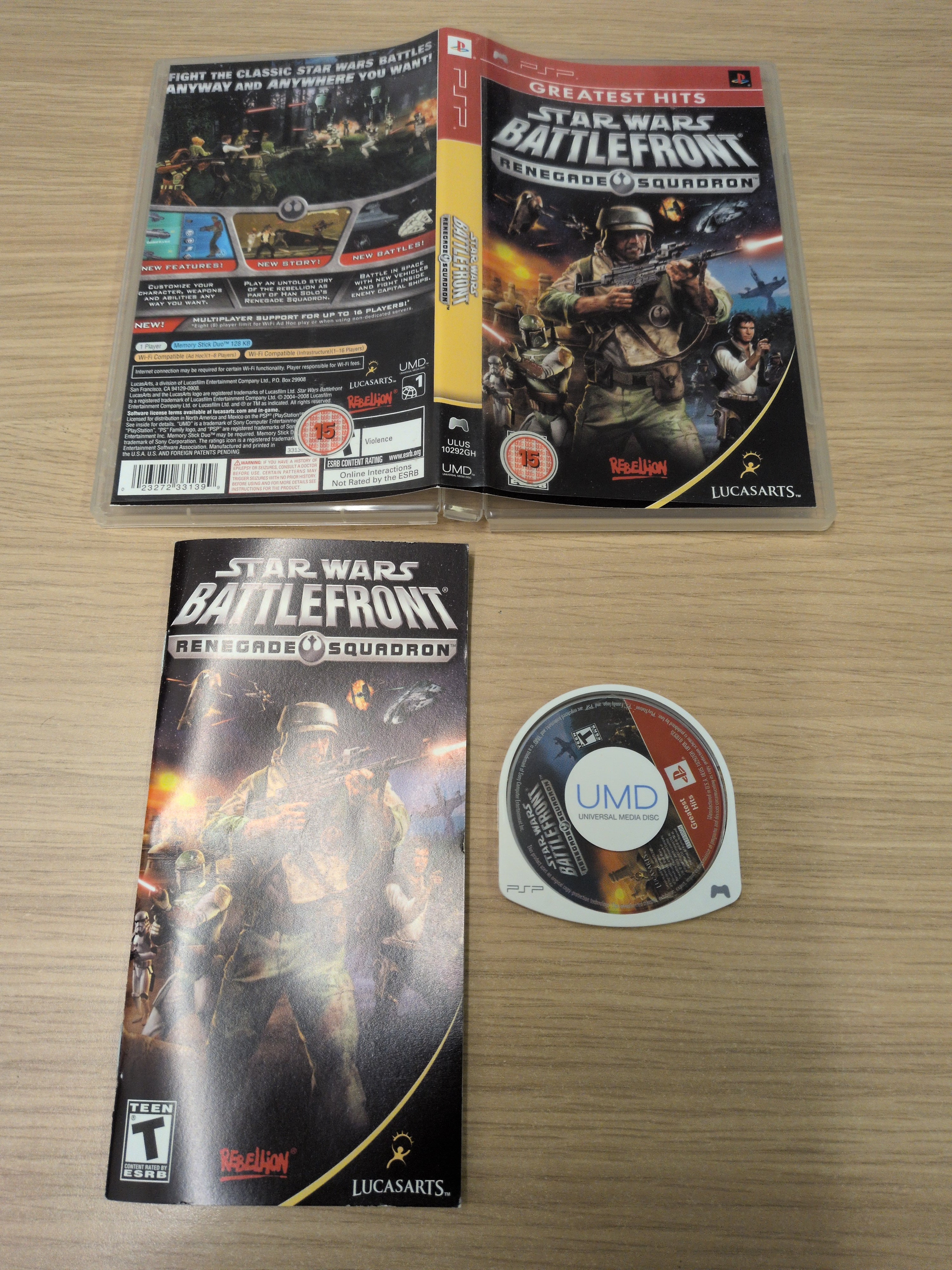 Star Wars Battlefront: Renegade Squadron Greatest Hits Sony PSP game ...