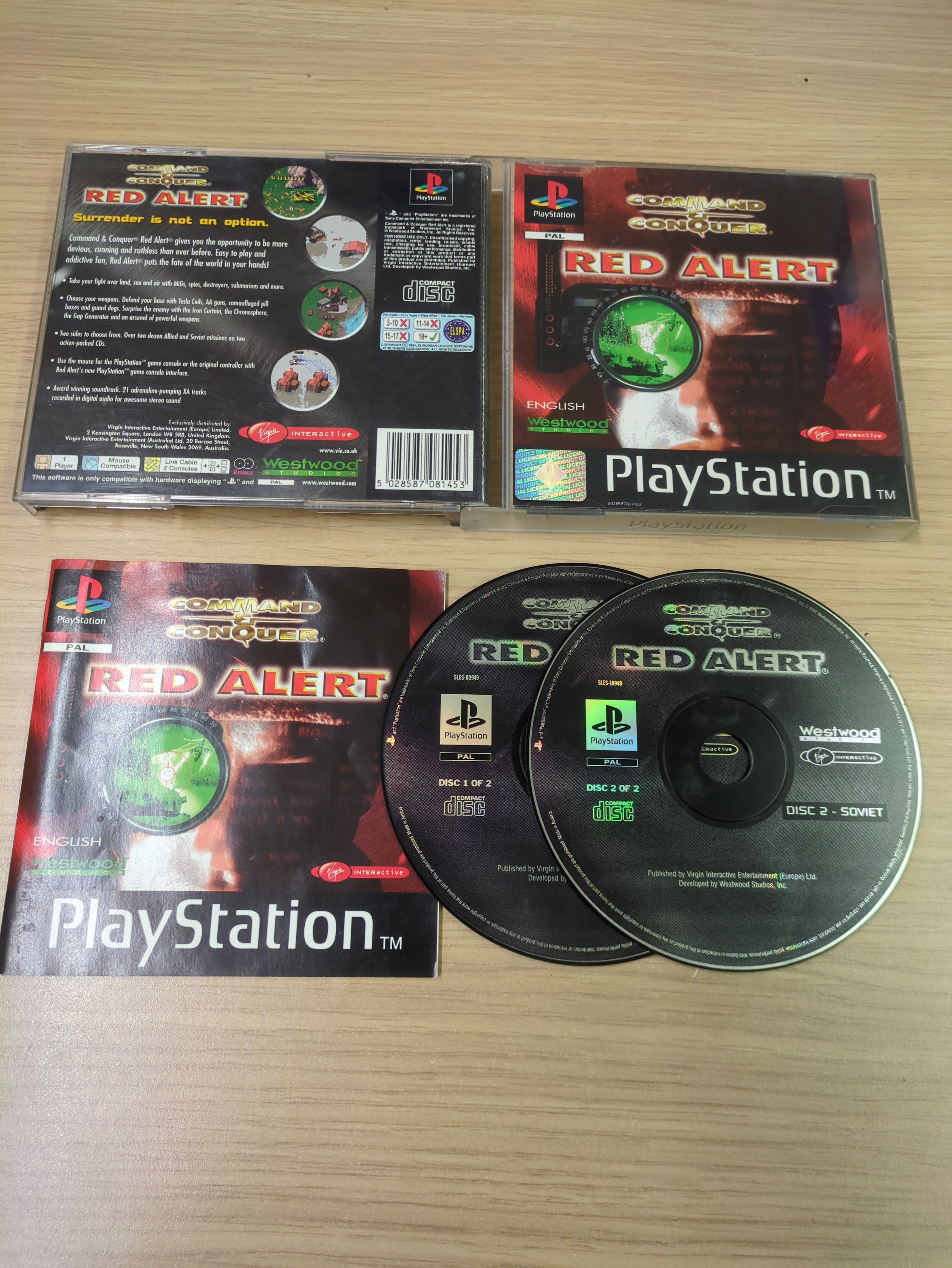 Command & Conquer Red Alert Sony PS1 game – retro game store uk ...