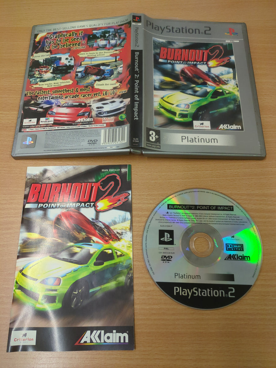 Burnout 2: Point of Impact Platinum Sony PS2 game – retro game store uk ...