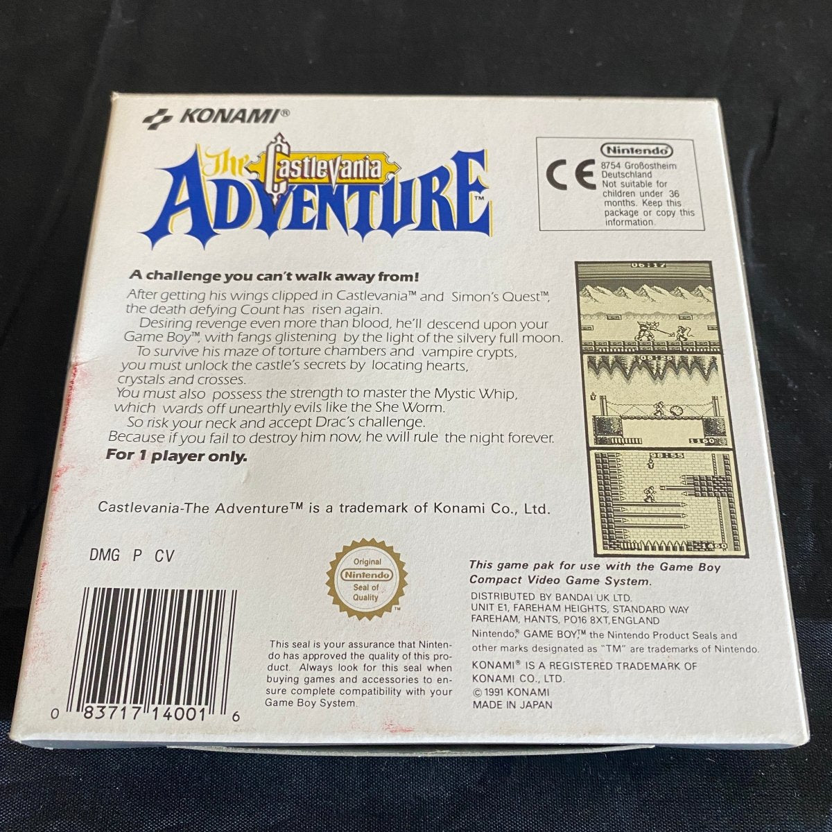 The castlevania adventure game boy game boxed complete – retro game ...